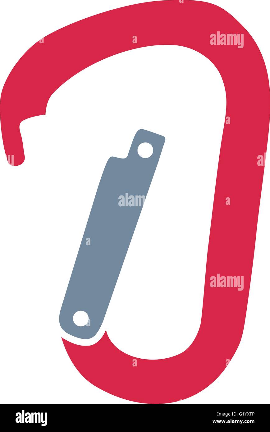 Carabiner icon vector vectors hi-res stock photography and images - Alamy