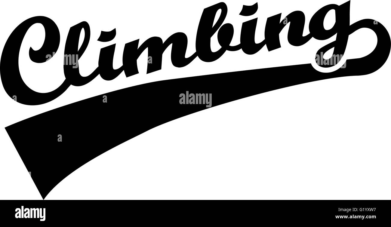 Climbing Word retro Stock Vector Image & Art - Alamy