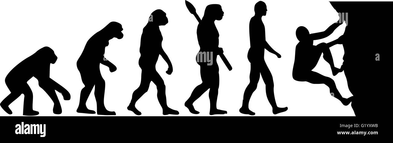 Climbing man evolution Stock Vector Image & Art - Alamy
