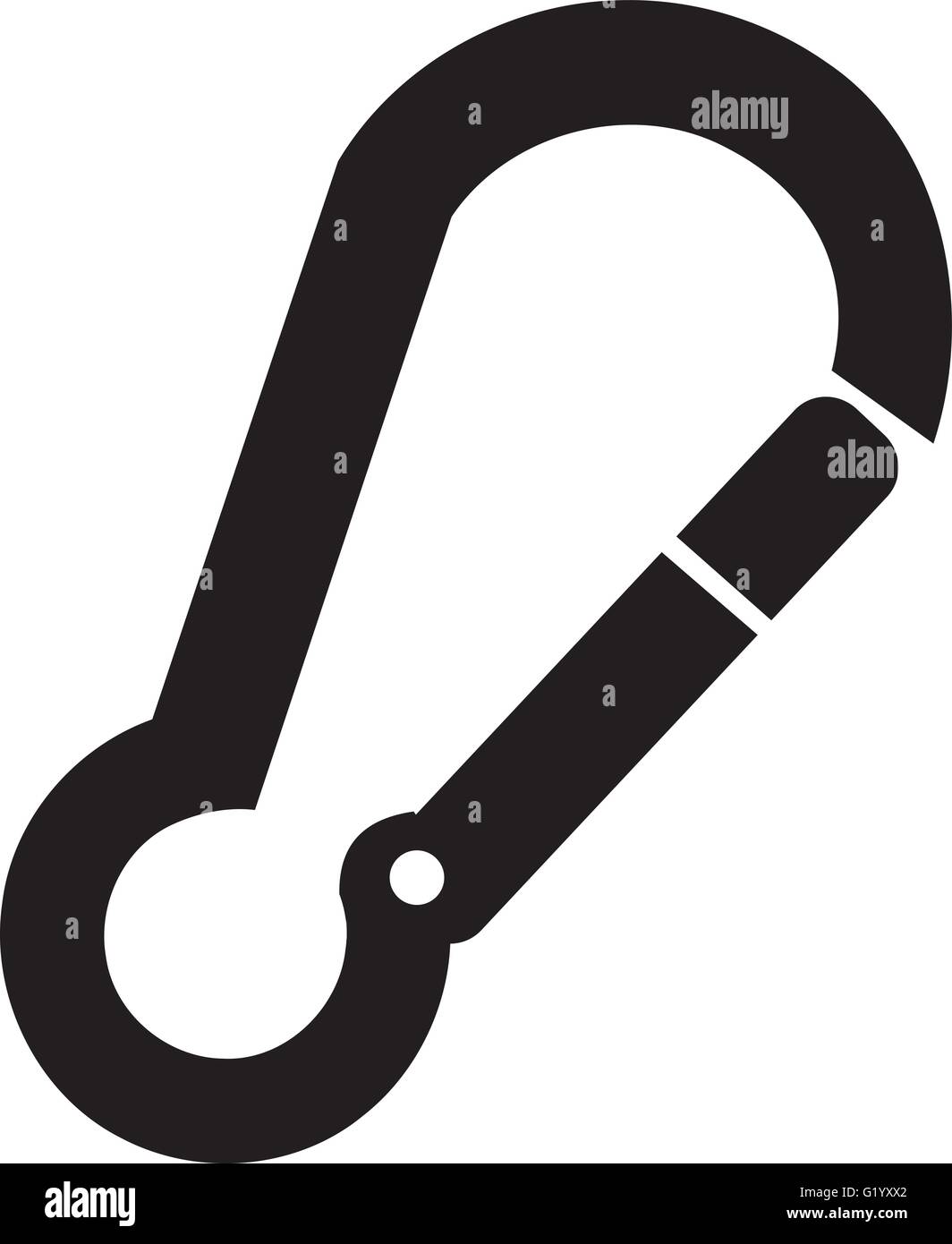 Carabiner vector vectors hi-res stock photography and images - Alamy