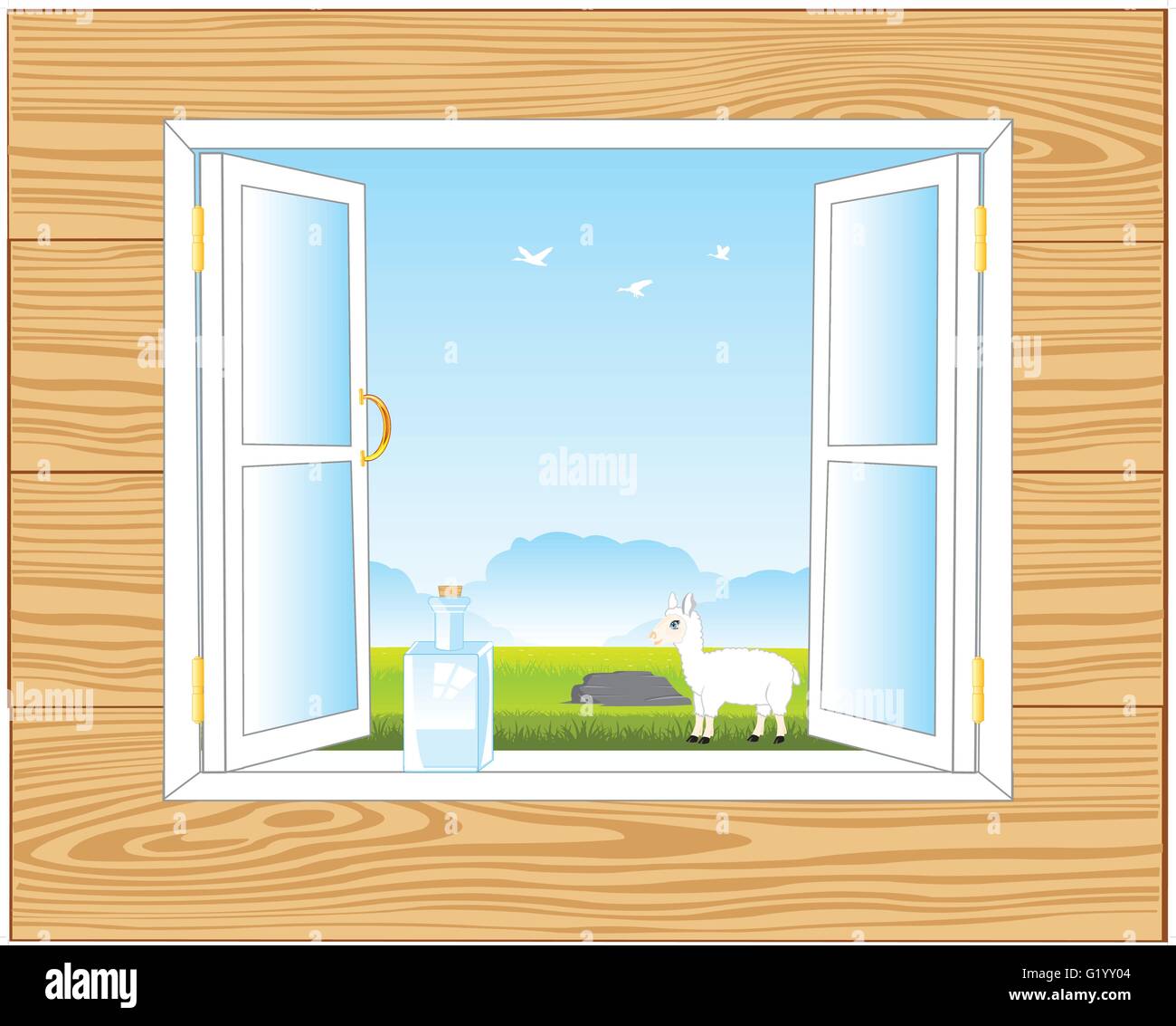 Windowsill herb Stock Vector Images - Alamy