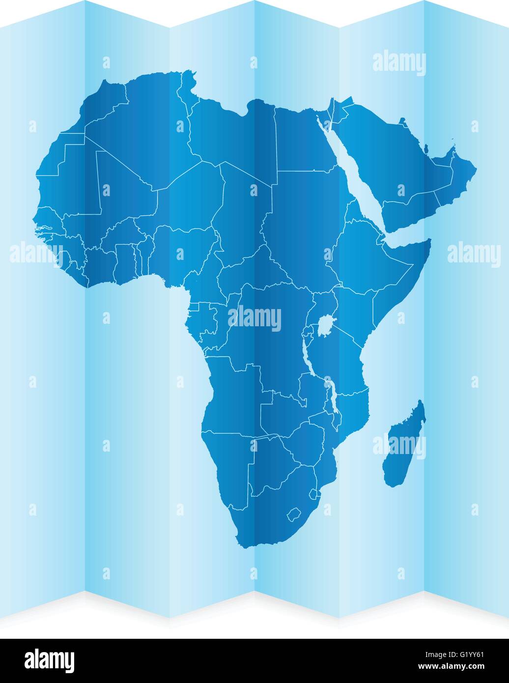 Africa map on a white background. Vector illustration Stock Vector ...