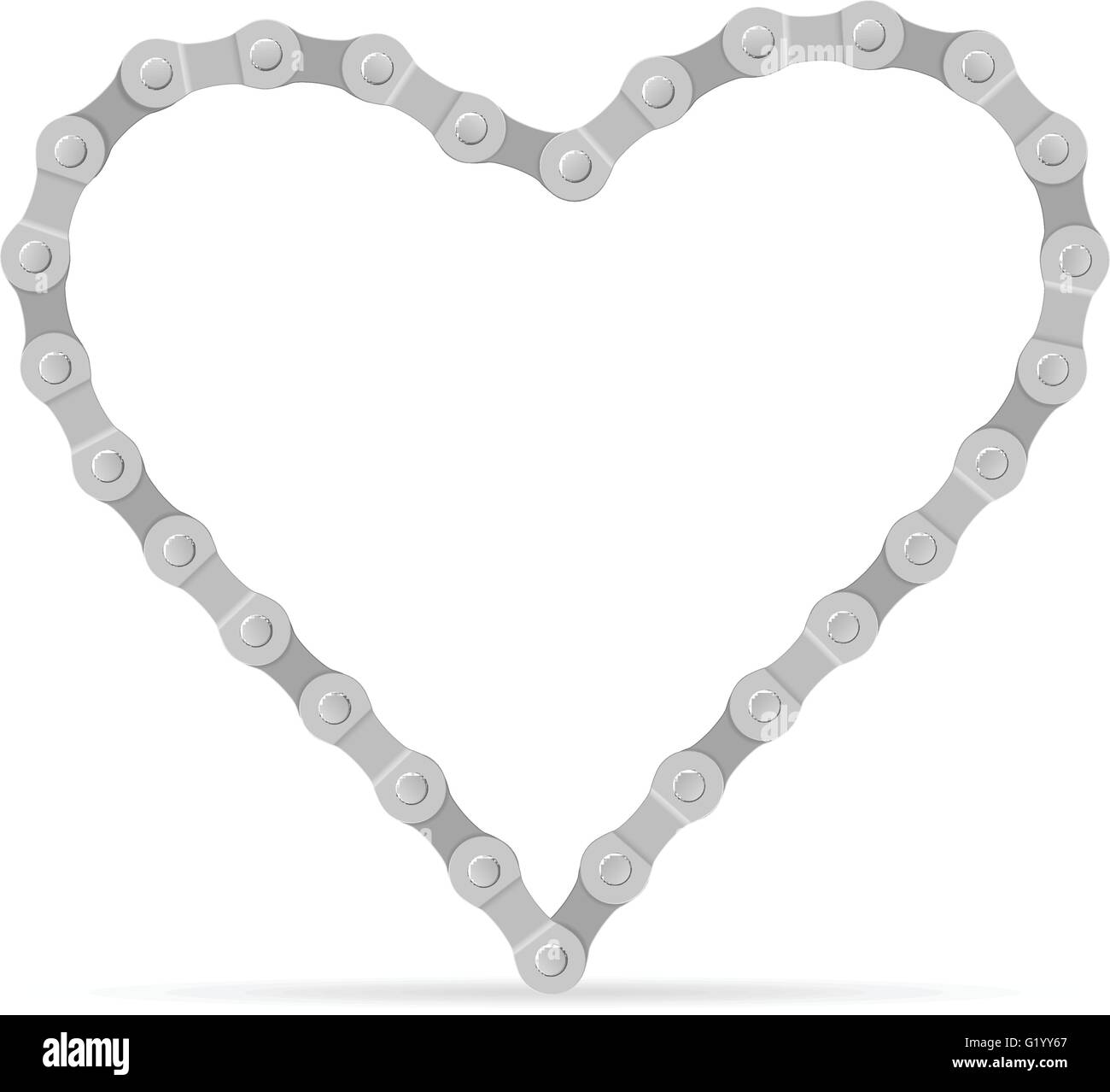 Bike chain heart on a white background Stock Vector Image & Art - Alamy