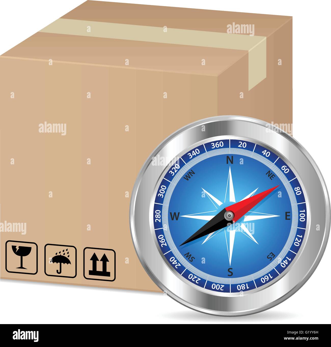 Compass tool on white Stock Vector Images - Alamy