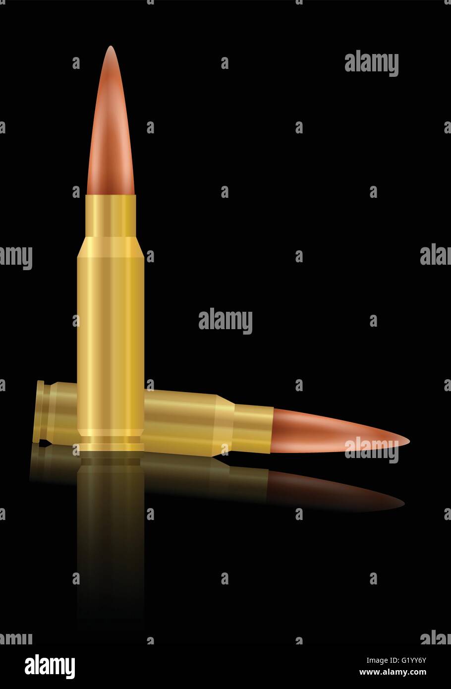 Bullets on a black background. Vector illustration Stock Vector Image ...
