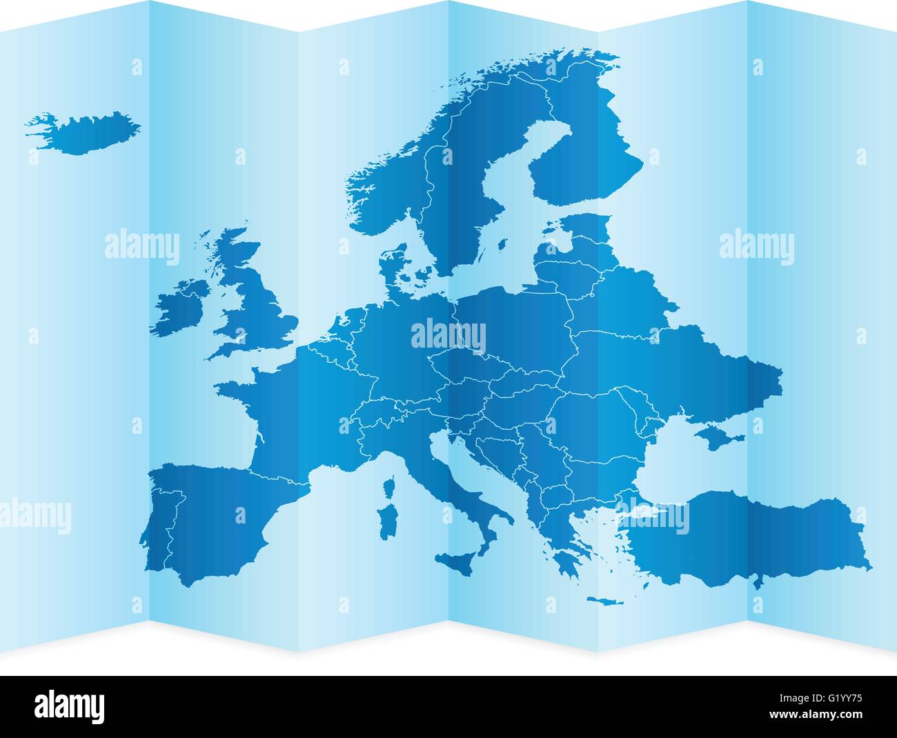 Europe map on a white background. Vector illustration Stock Vector ...