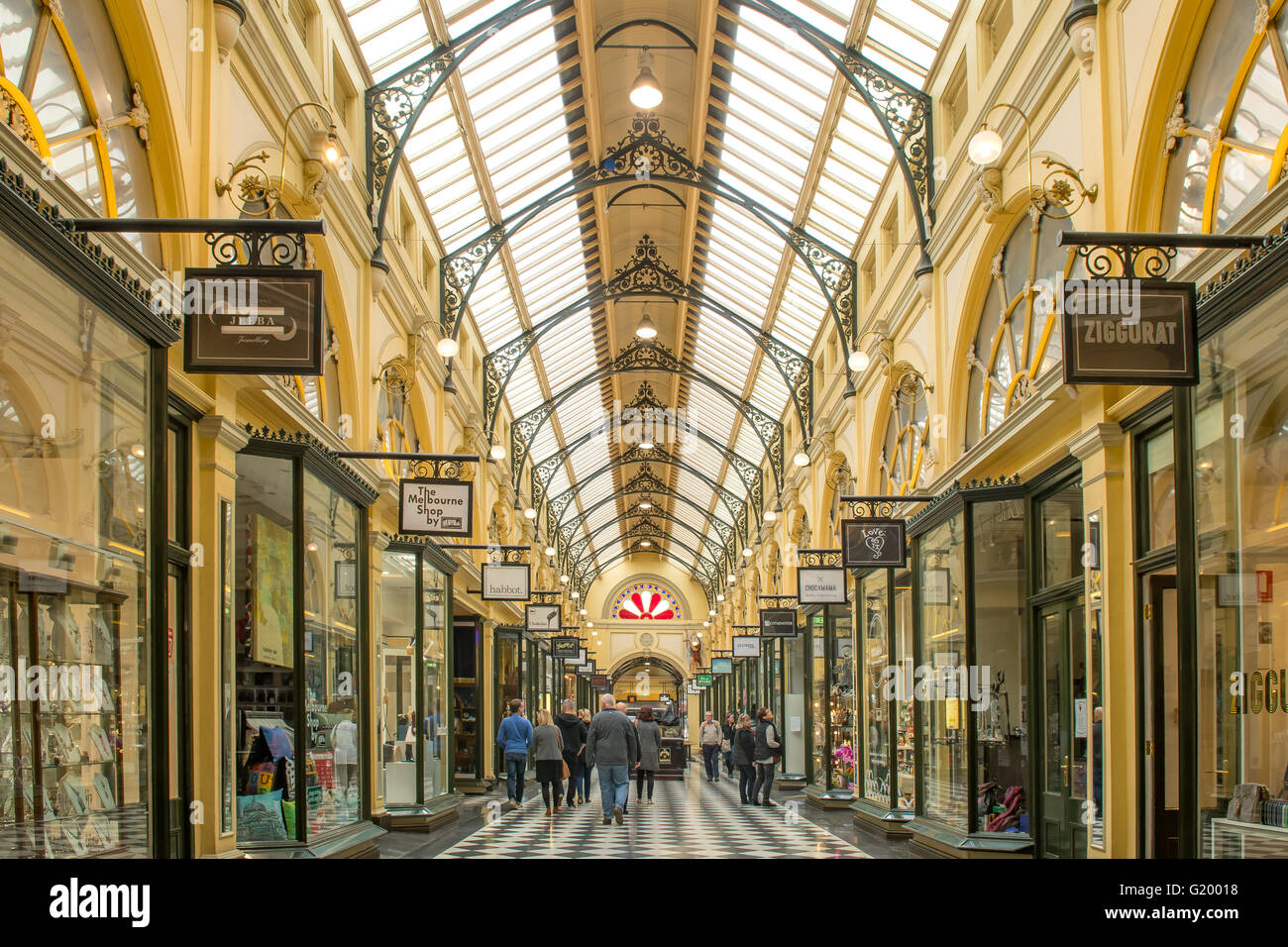 Shopping arcade melbourne hi-res stock photography and images - Alamy