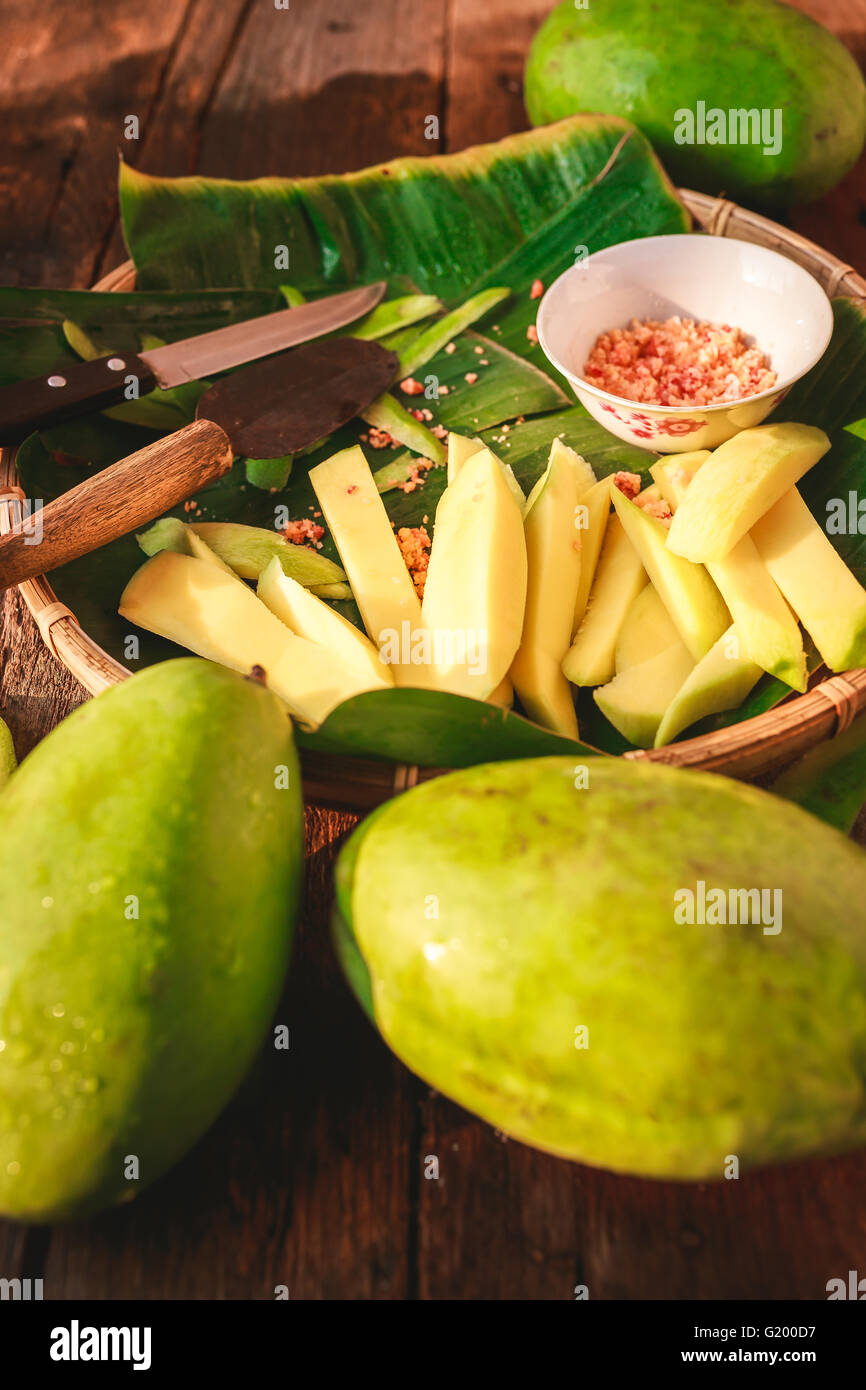 Green Mango With Salt And Pepper