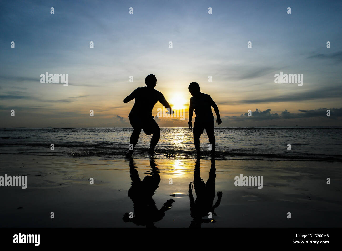 Excited Boy Jumping Silhouette High Resolution Stock Photography and ...