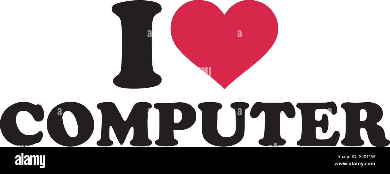 I love computer Stock Vector Image & Art - Alamy