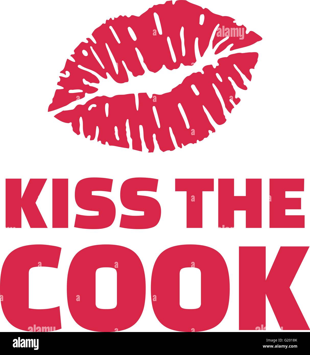 Kiss the Cook Stock Vector Image & Art - Alamy