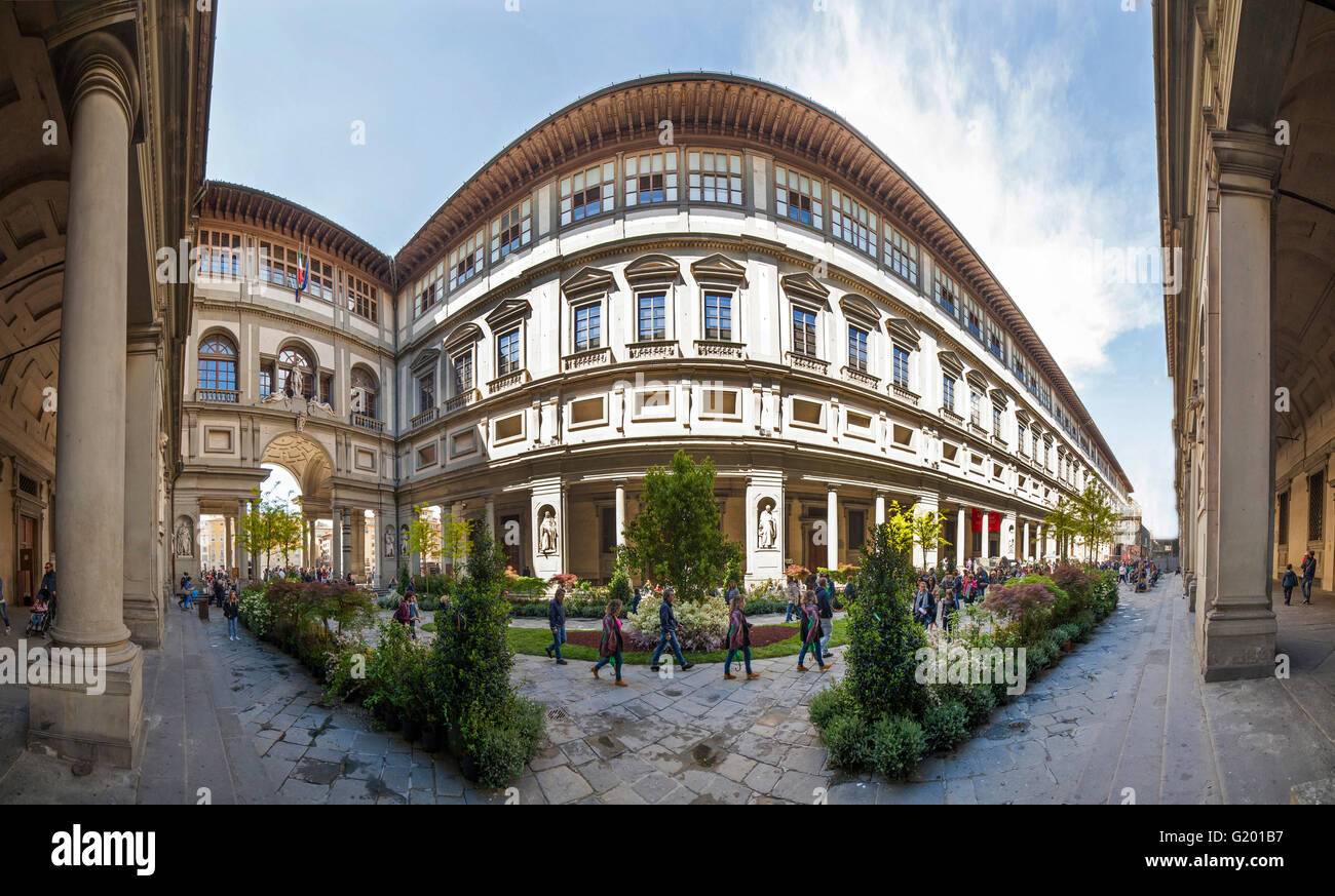 Italy,Tuscany,Florence,the Uffizi Gallery square Stock Photo - Alamy