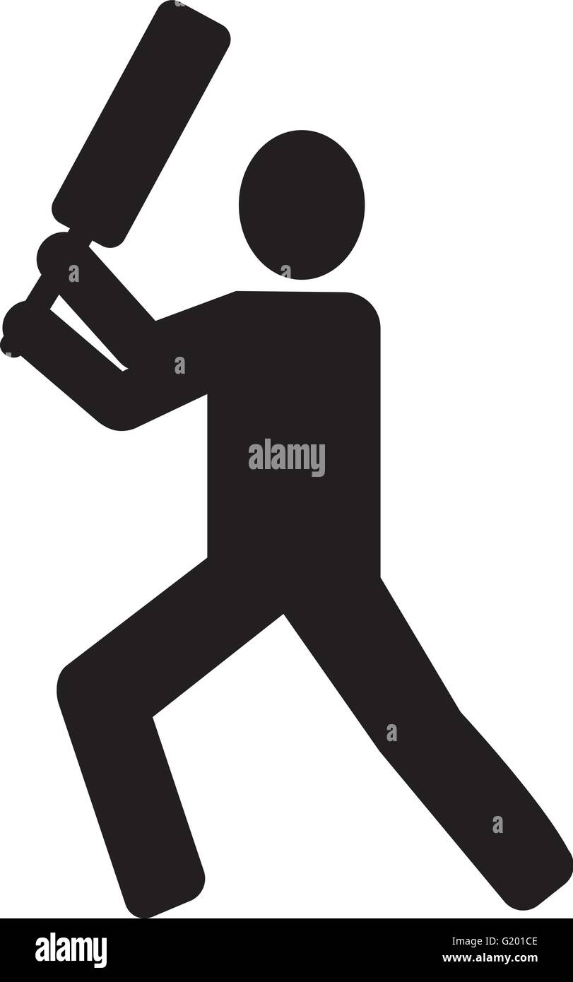 Cricket Batsman pictogram Stock Vector Image & Art - Alamy