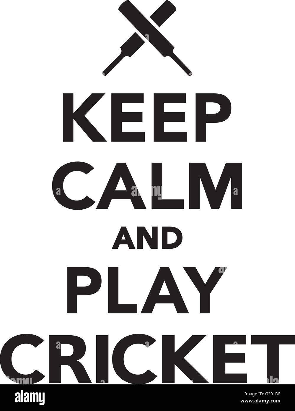 Keep Calm and Play Cricket Stock Vector Image & Art - Alamy