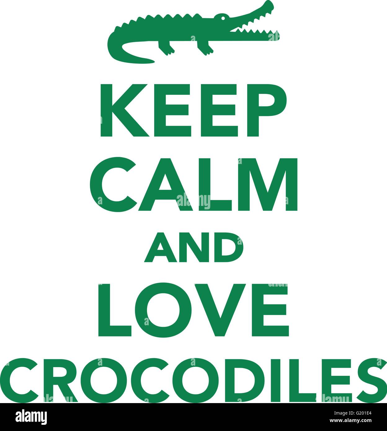 Danger crocodiles do not swim Stock Vector Images - Alamy