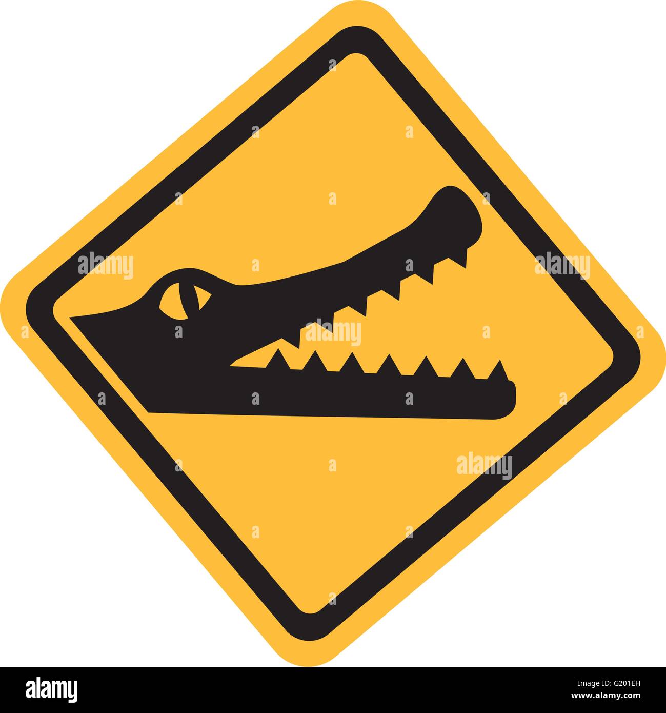 Danger crocodile sign Stock Vector Images - Alamy