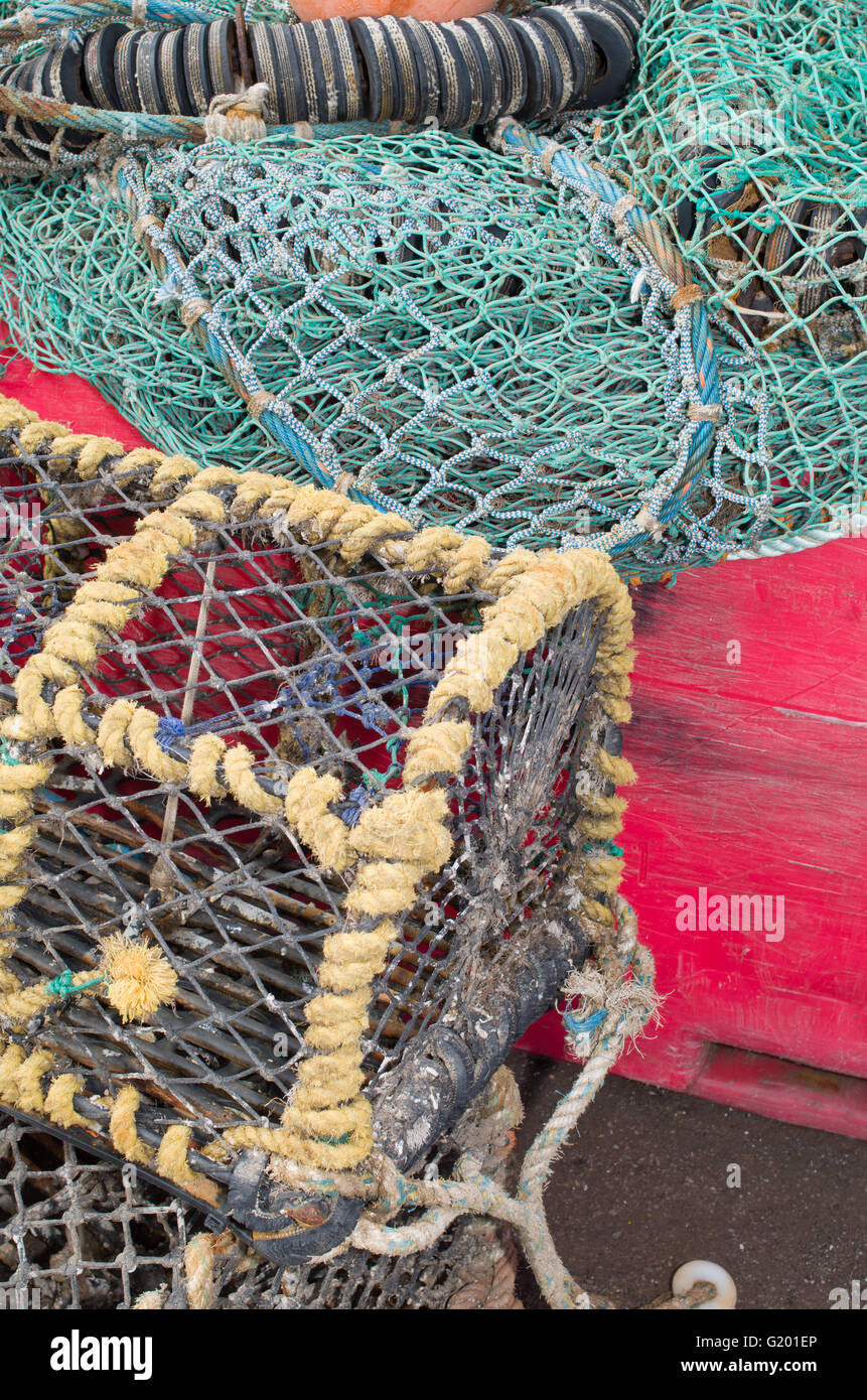 Crab pots UK Stock Photo - Alamy