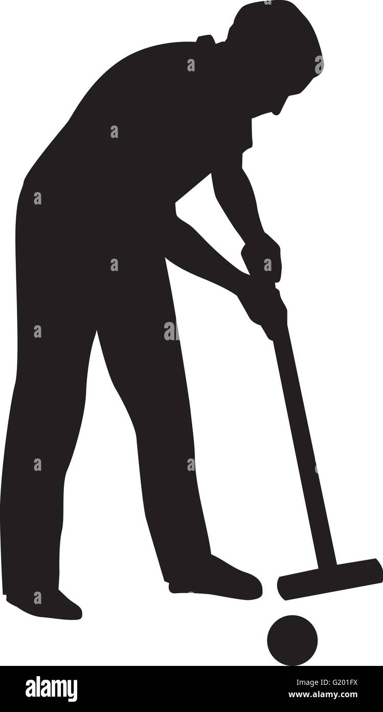 Croquet player Stock Vector Images - Alamy