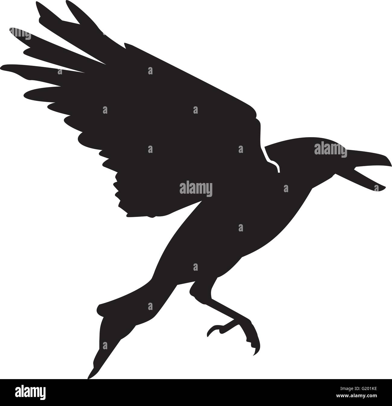 Flying crow Stock Vector Images - Alamy