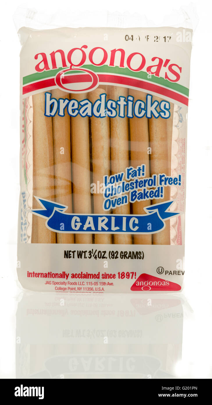 Winneconne, WI - 19 May 2016: Package of Angonoa's breadsticks on an ...
