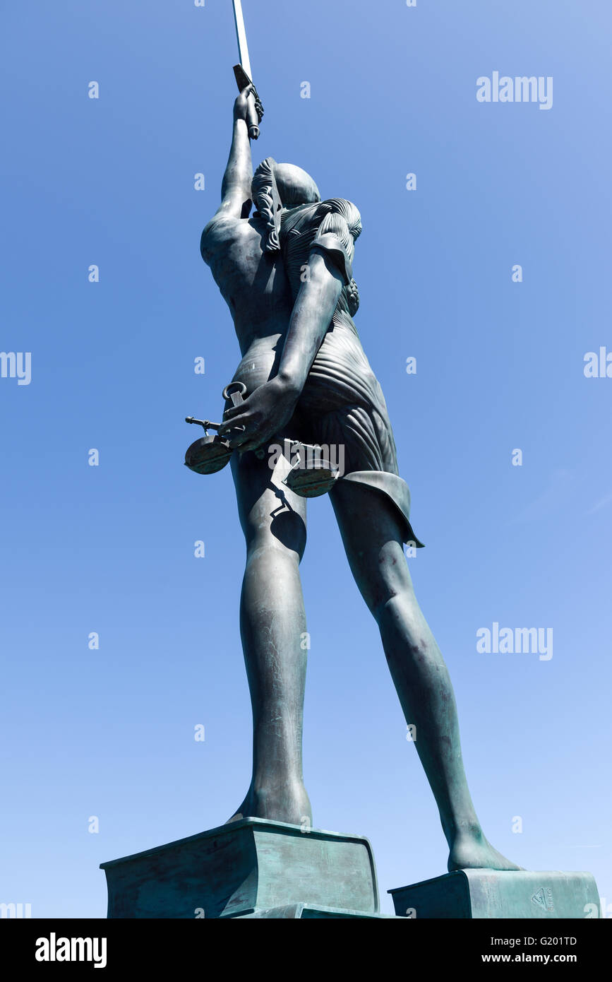 Verity is a stainless steel and bronze statue created by Damien Hirst ...