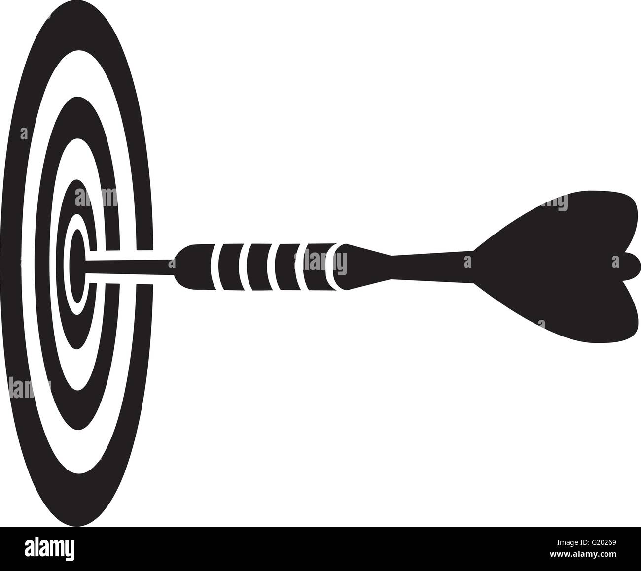 Dart Arrow in Goal Stock Vector Image & Art - Alamy