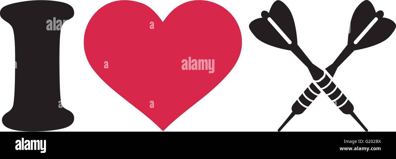 I love darts Stock Vector Images - Alamy