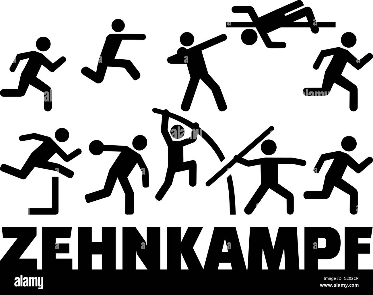 Javelin throw and long jump Stock Vector Images - Alamy