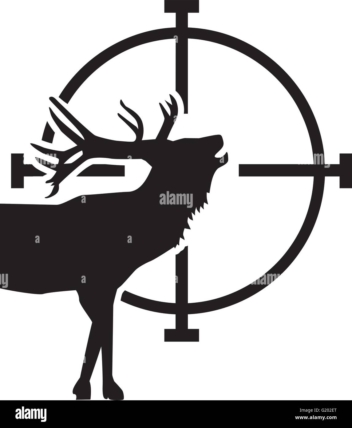 Deer silhouette target icon Stock Vector Images - Alamy