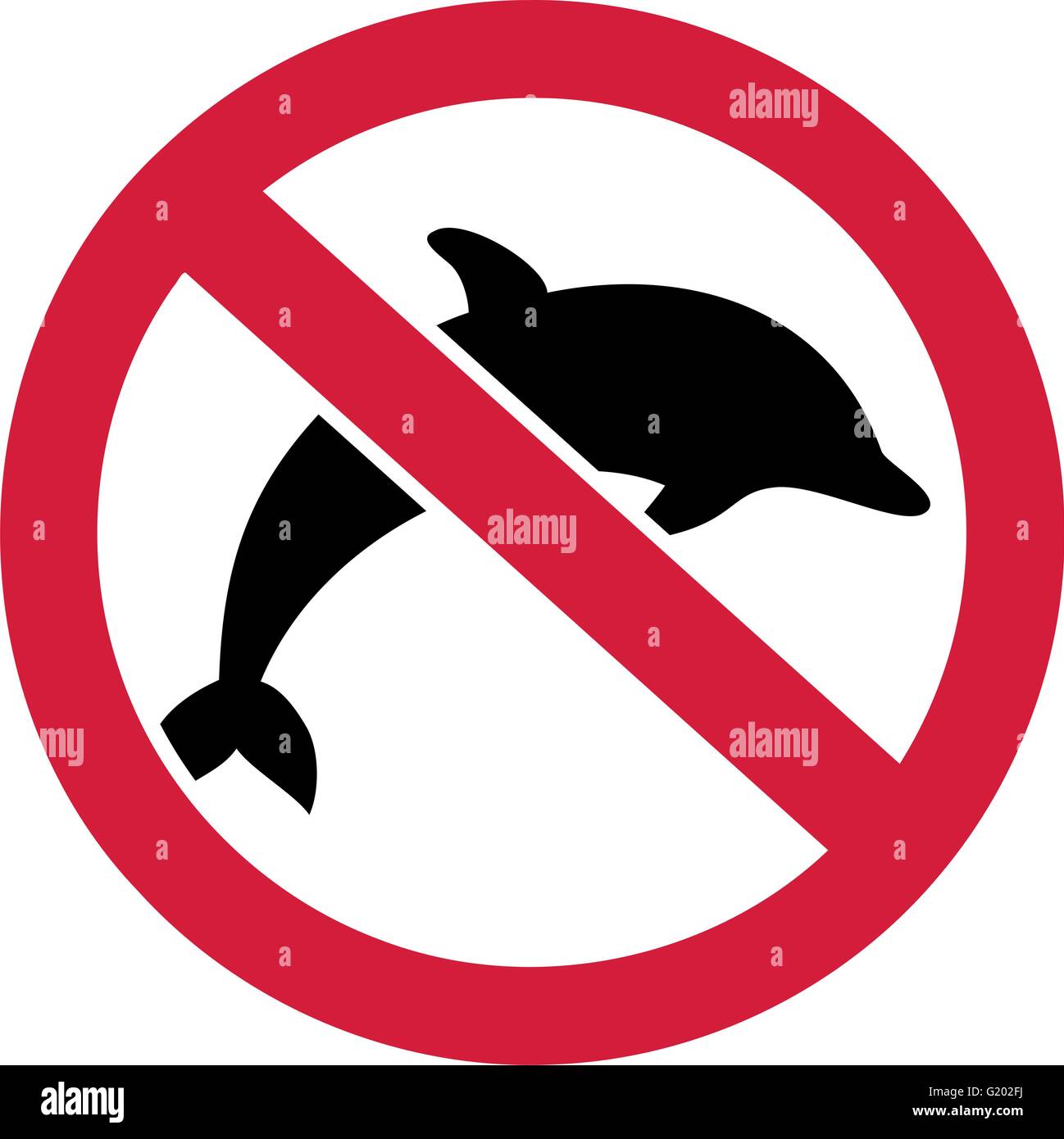 Dolphins forbidden sign Stock Vector Image & Art - Alamy