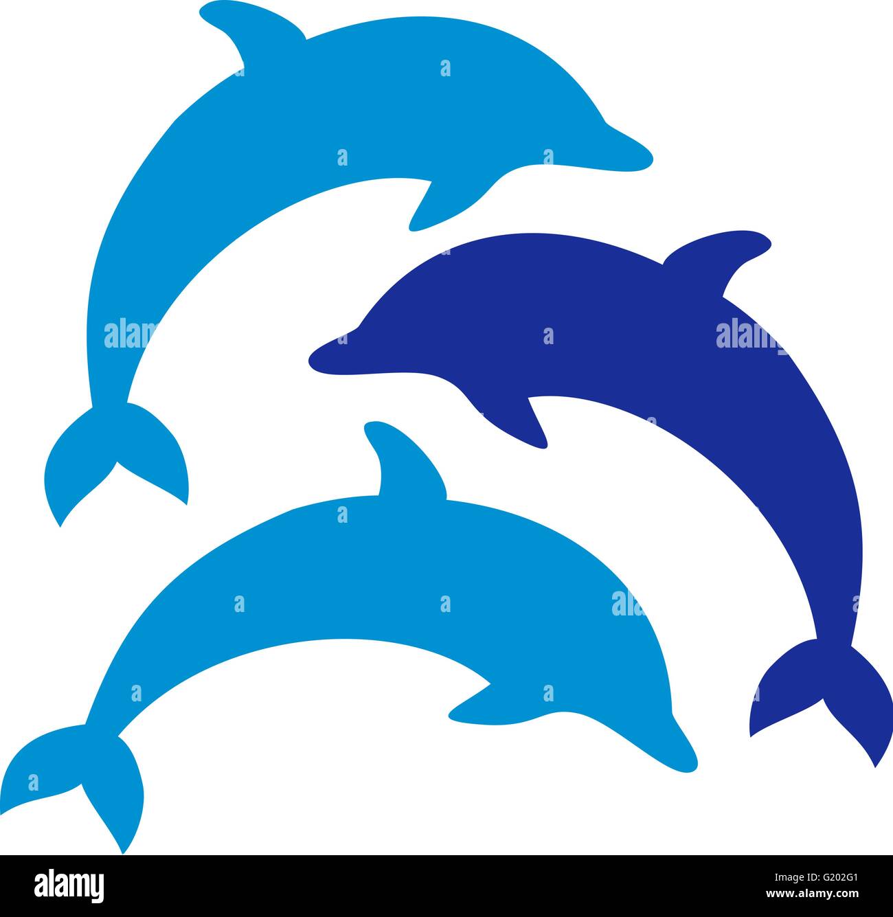 Three dolphins Stock Vector Images - Alamy