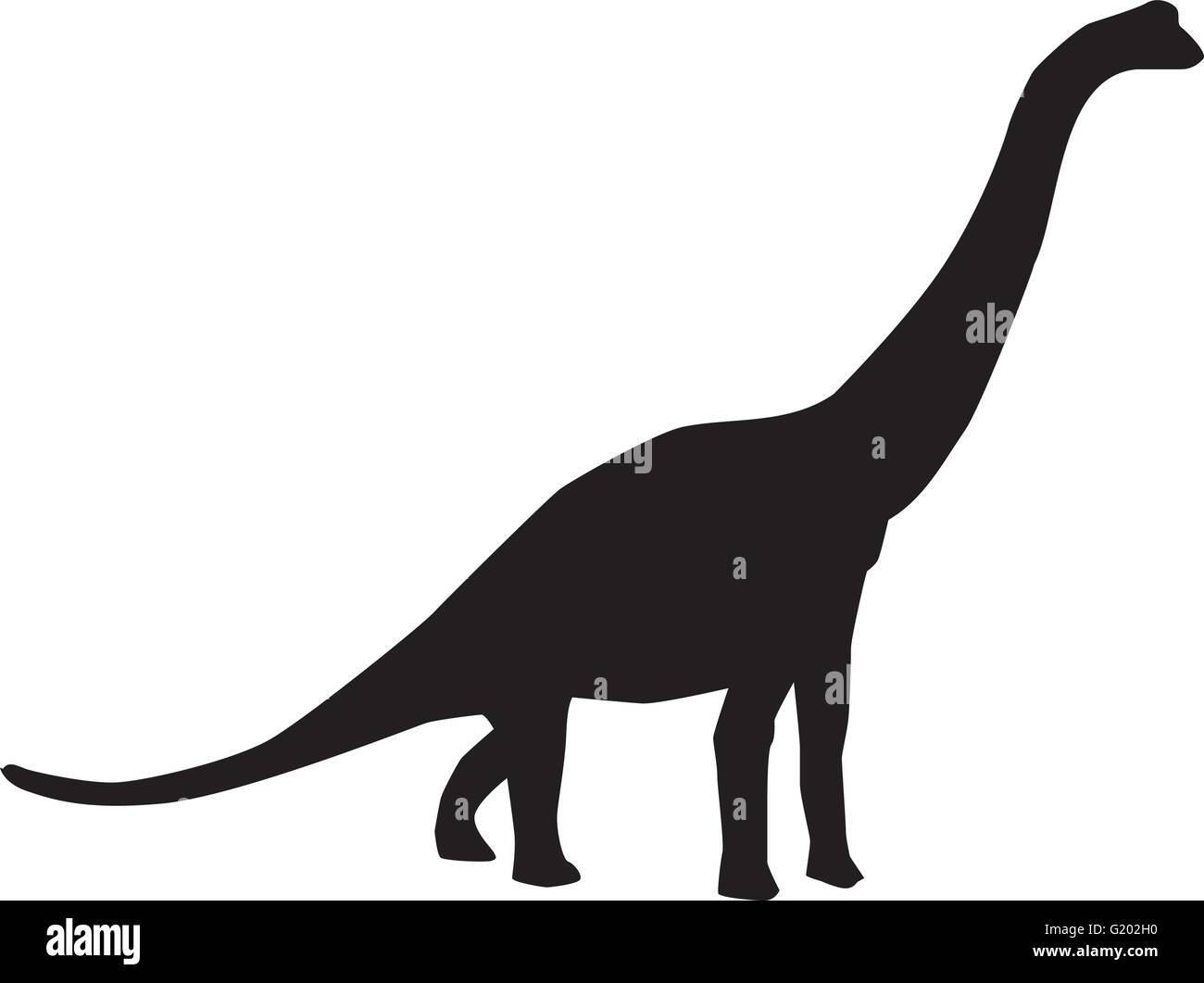 Dinosaur brachiosaurus silhouette Stock Vector Image & Art - Alamy