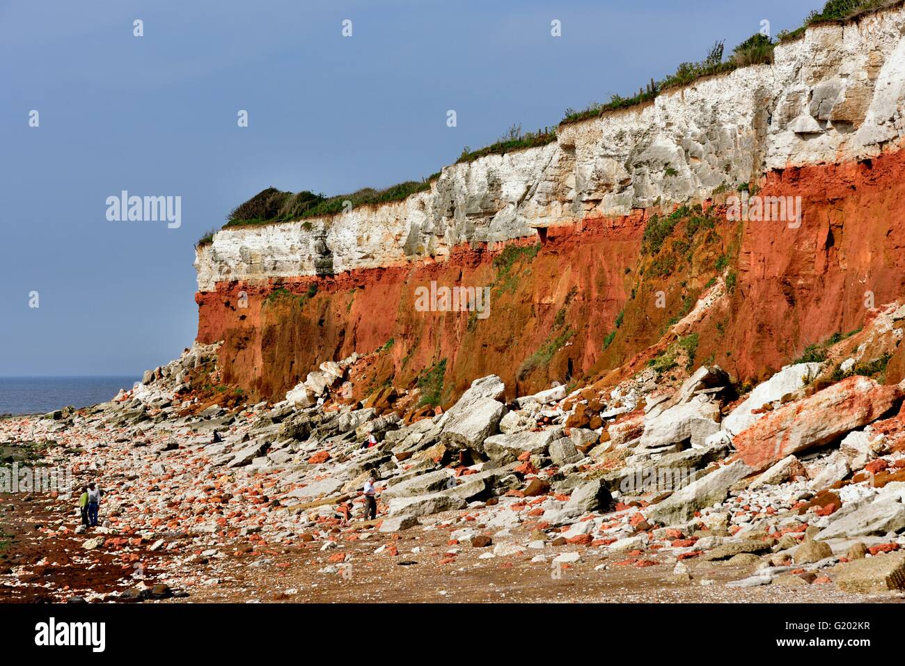Old Hunstanton beach and cliffs Norfolk England UK Stock Photo - Alamy