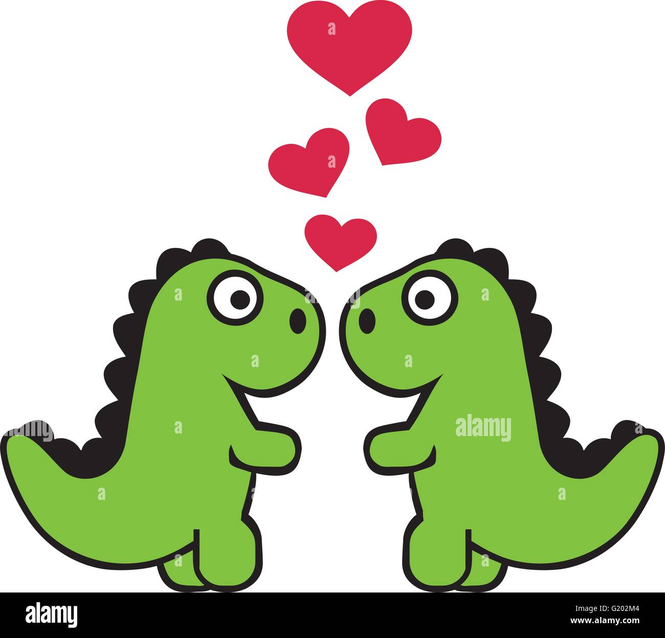 Two cute tyrannosaurus in love Stock Vector Image & Art - Alamy