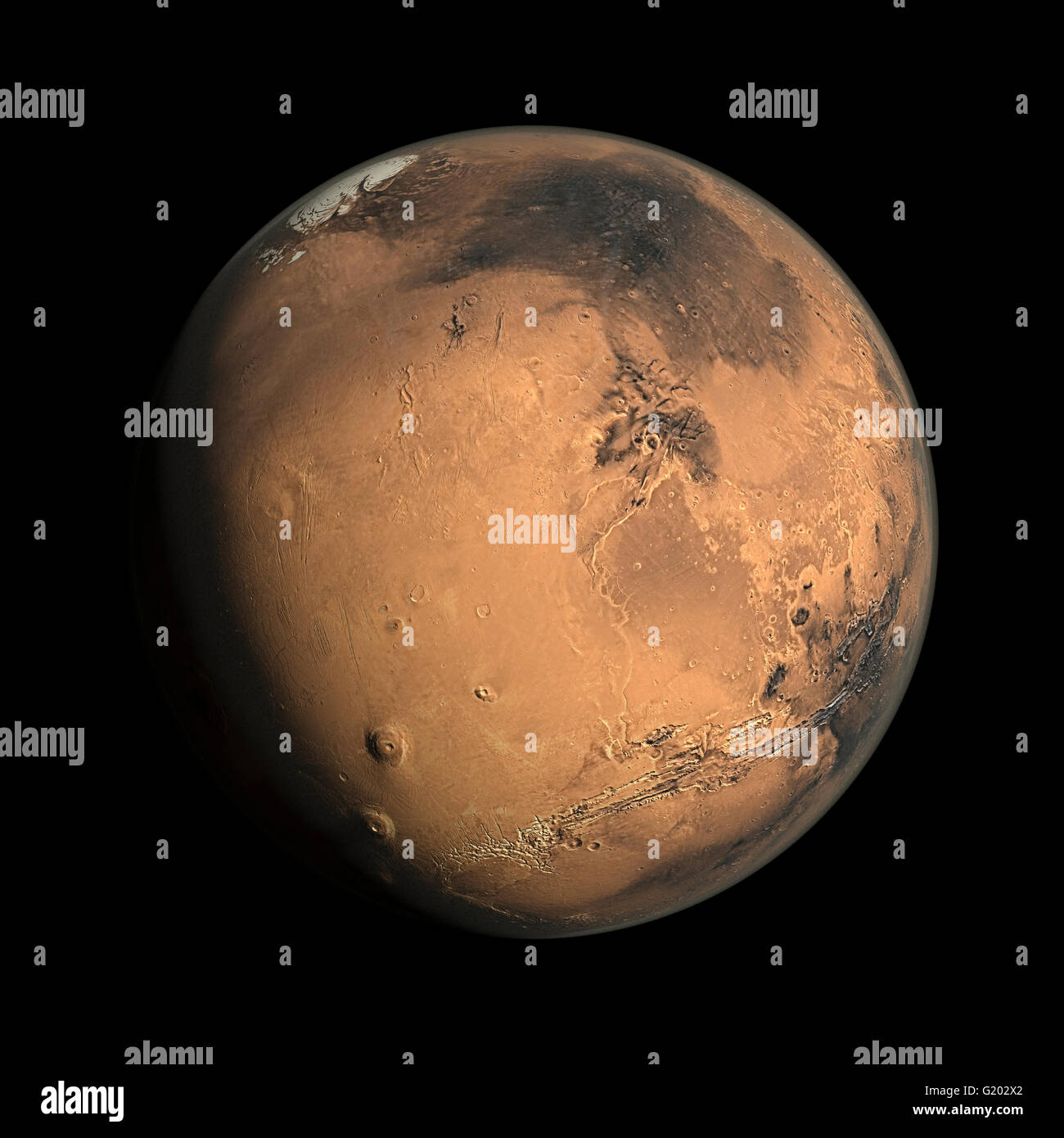 Mars on galaxy solar system planets 3d render Stock Photo - Alamy