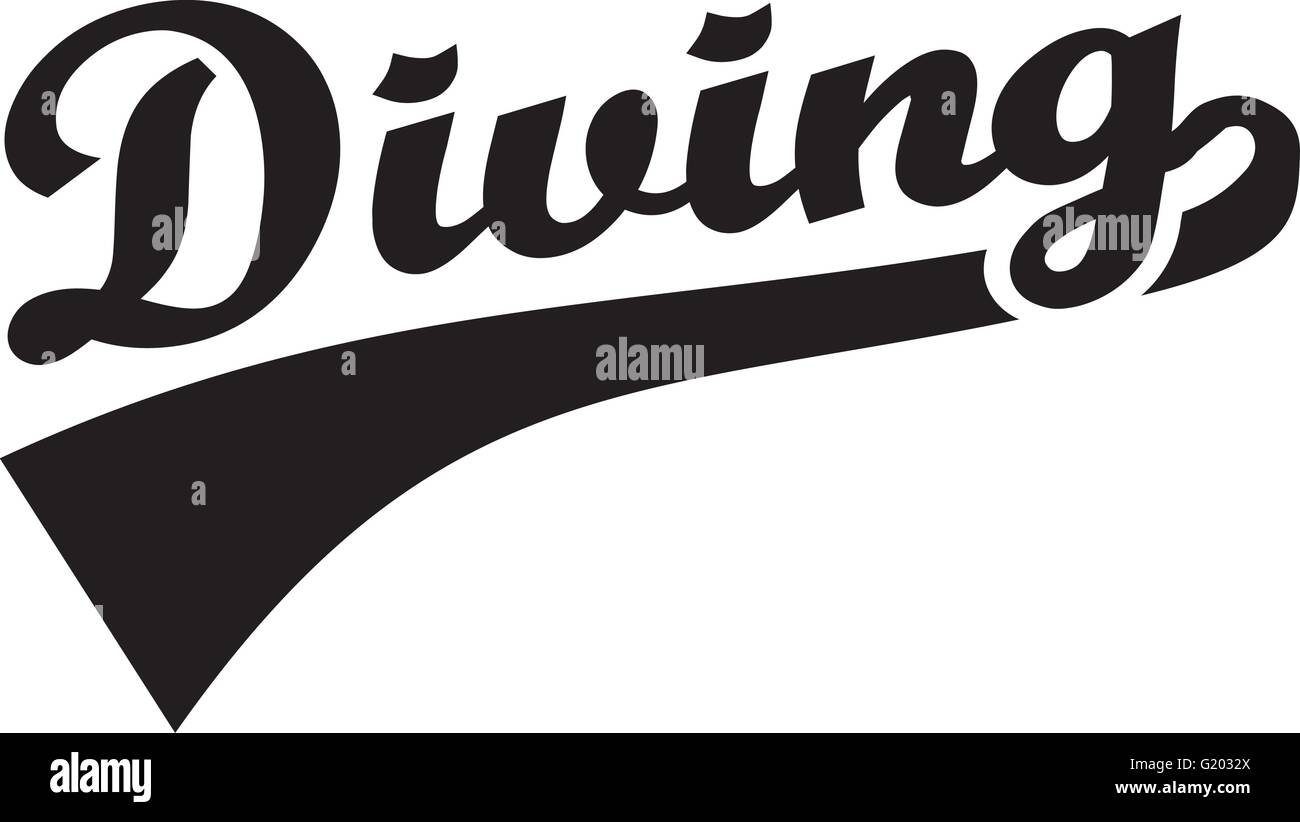 Scuba diving word silhouette hi-res stock photography and images - Alamy
