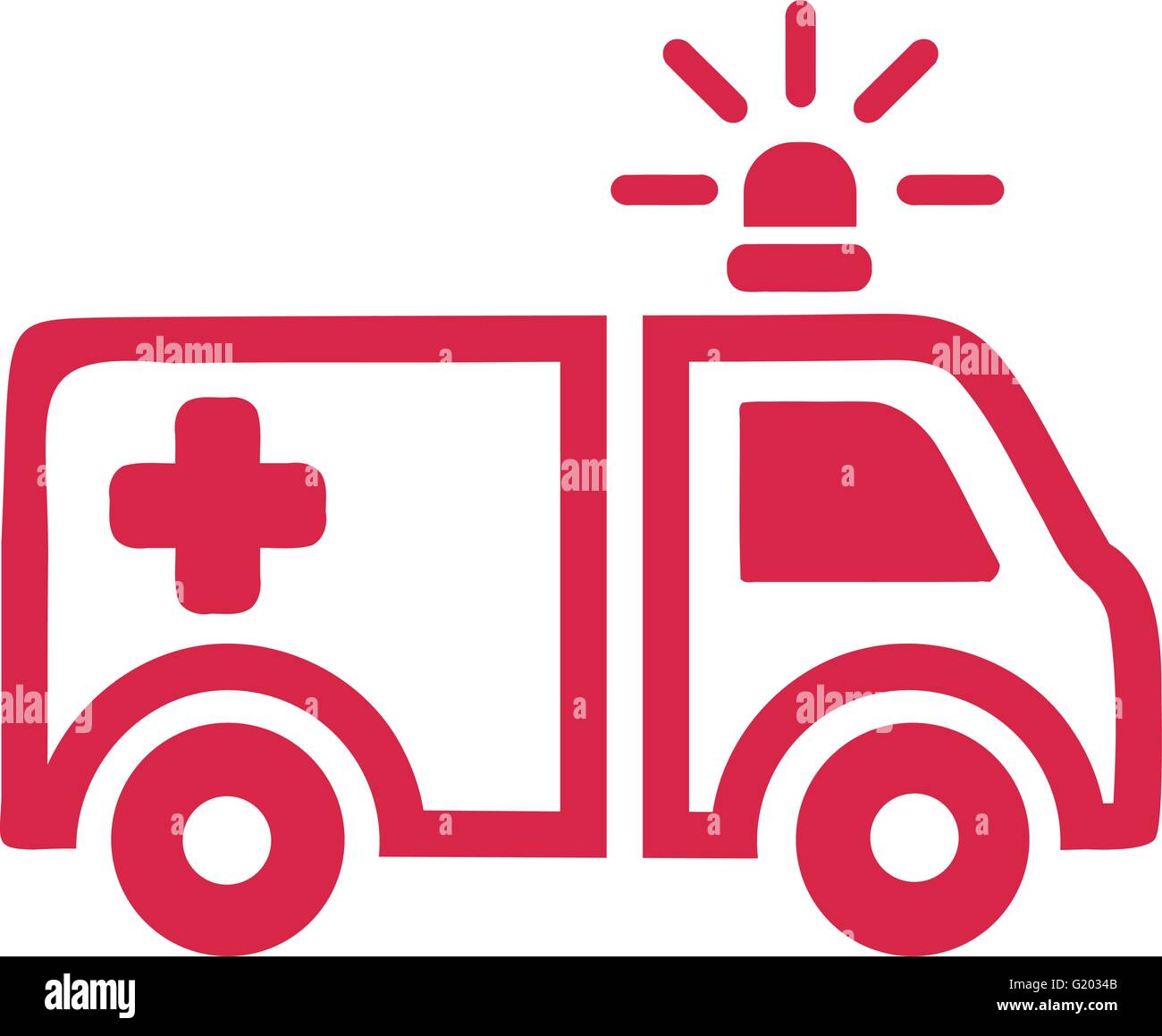 Red ambulance car icon Stock Vector Image & Art - Alamy