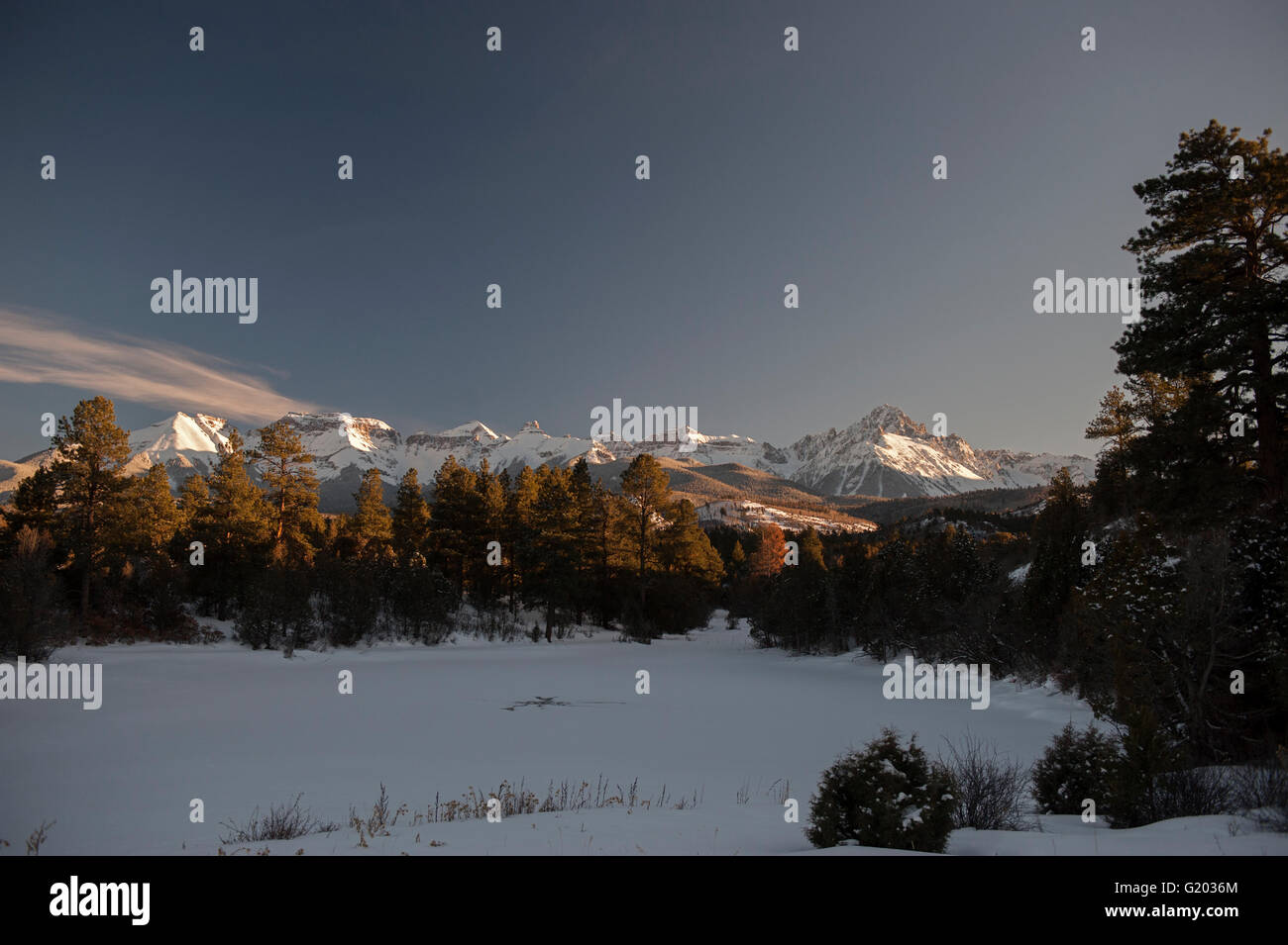 The Sneffels Range, of the San Juan Mountains in southwest Colorado ...