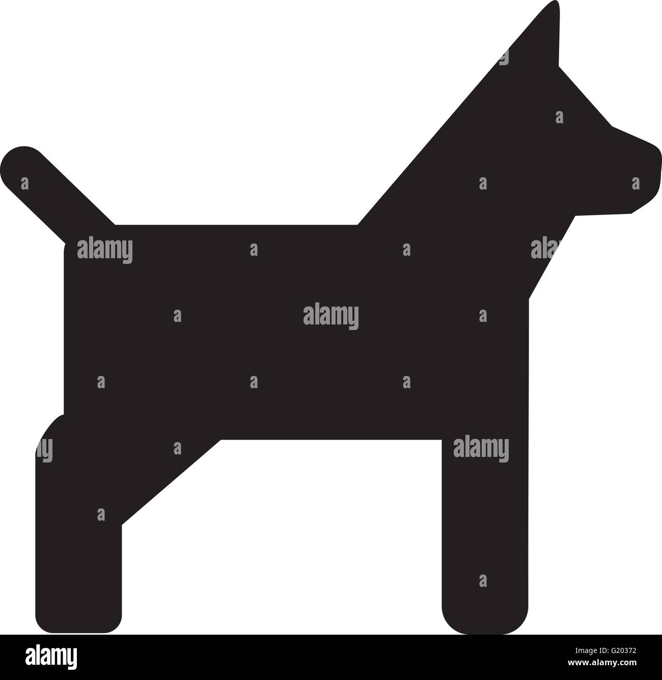 Simple Dog Icon Stock Vector Image & Art - Alamy