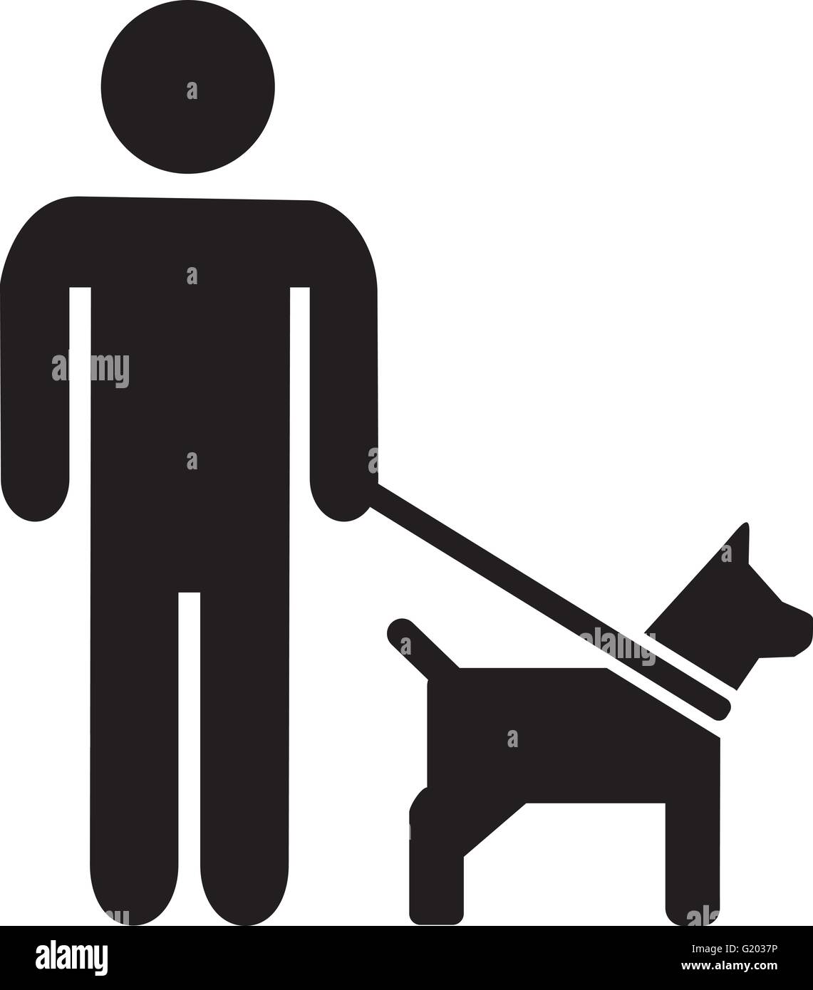 Dog owner pictogram Stock Vector Image & Art - Alamy