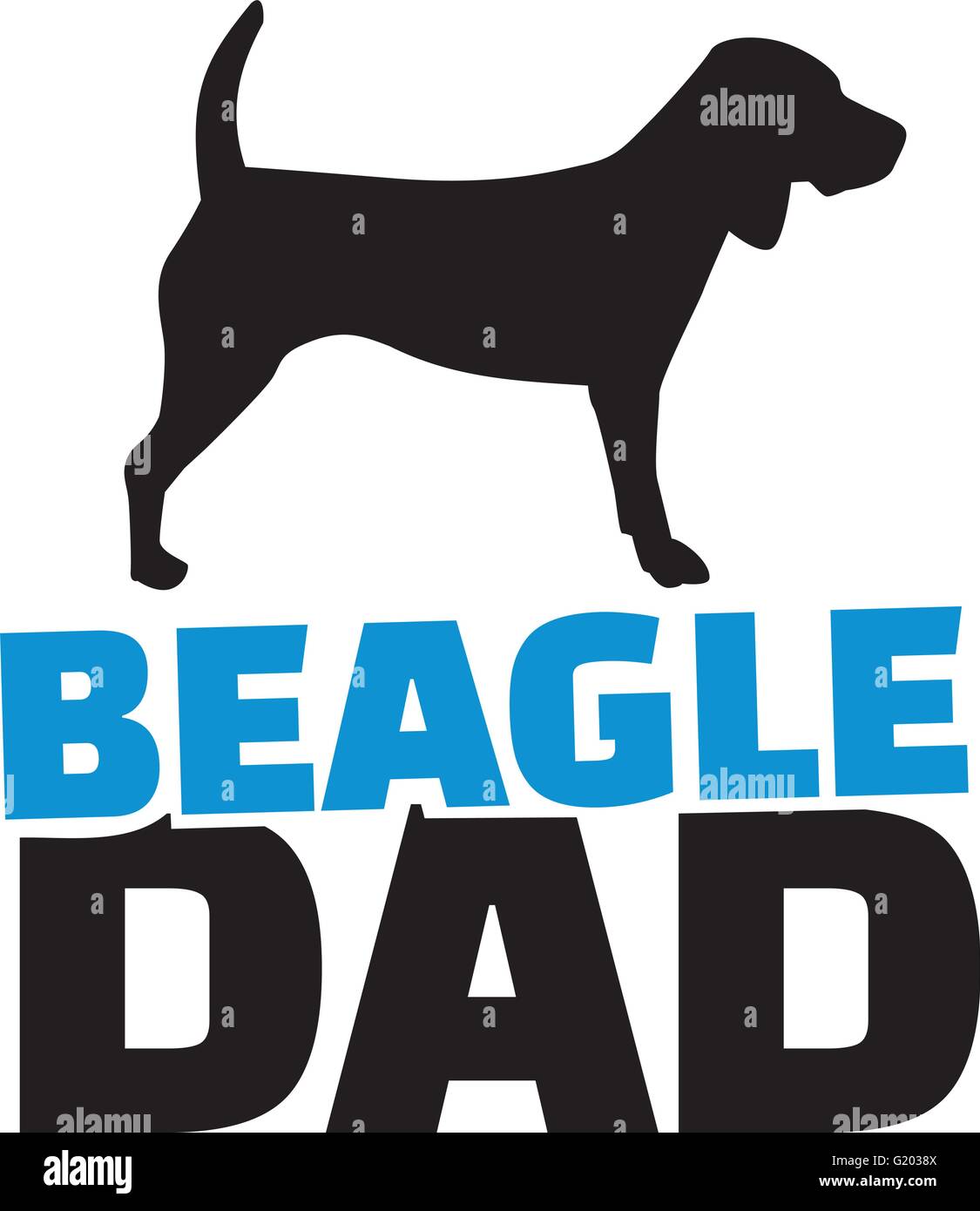 Beagle dad with dog silhouette Stock Vector Image & Art - Alamy