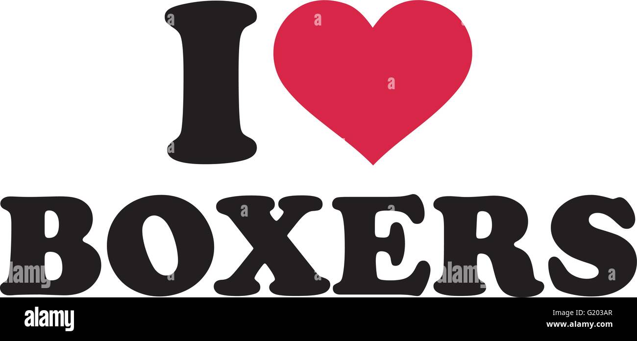 I love boxers Stock Vector Image & Art - Alamy