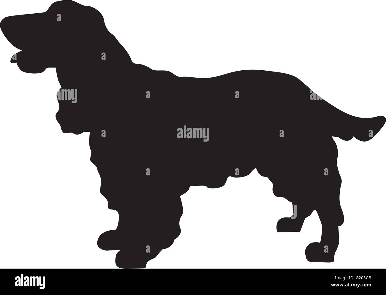 Cocker Spaniel silhouette Stock Vector Image & Art - Alamy