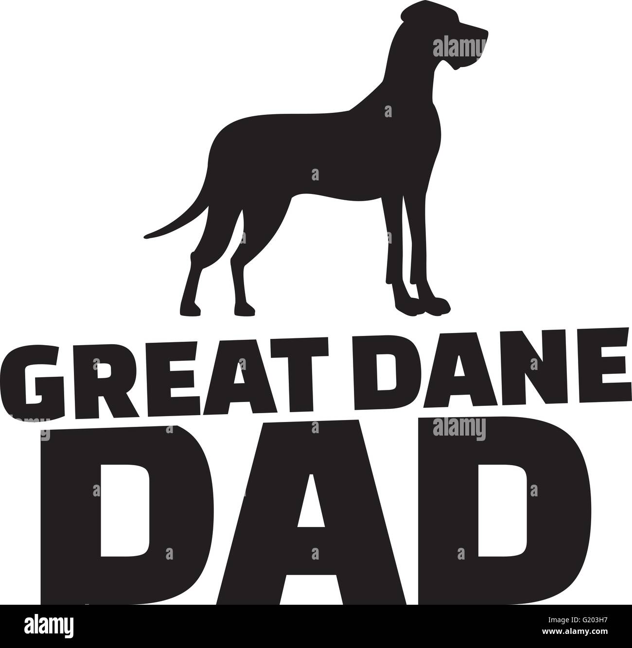 Great dane dad Stock Vector Image & Art - Alamy