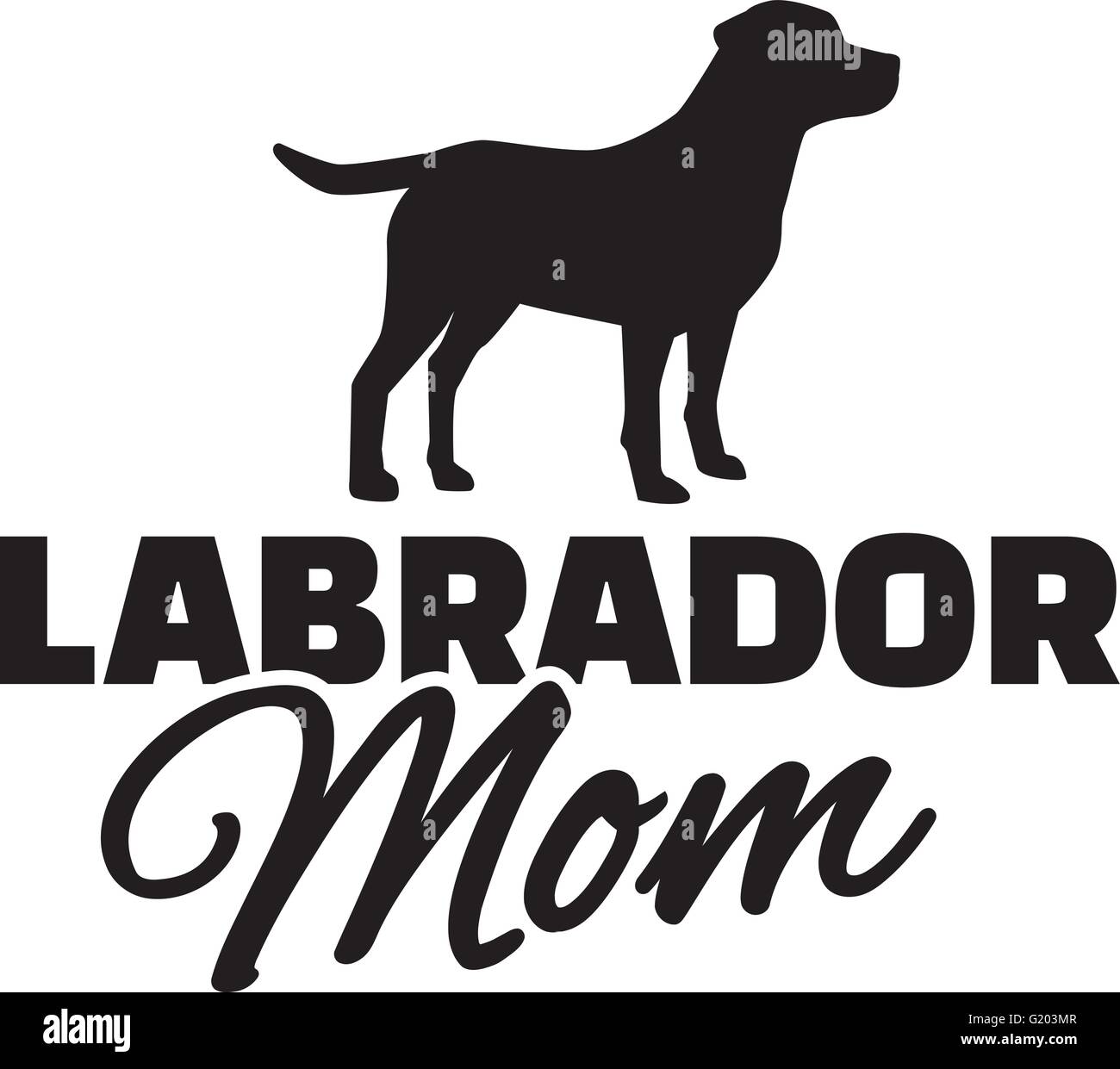 Labrador mother and puppy Stock Vector Images - Alamy