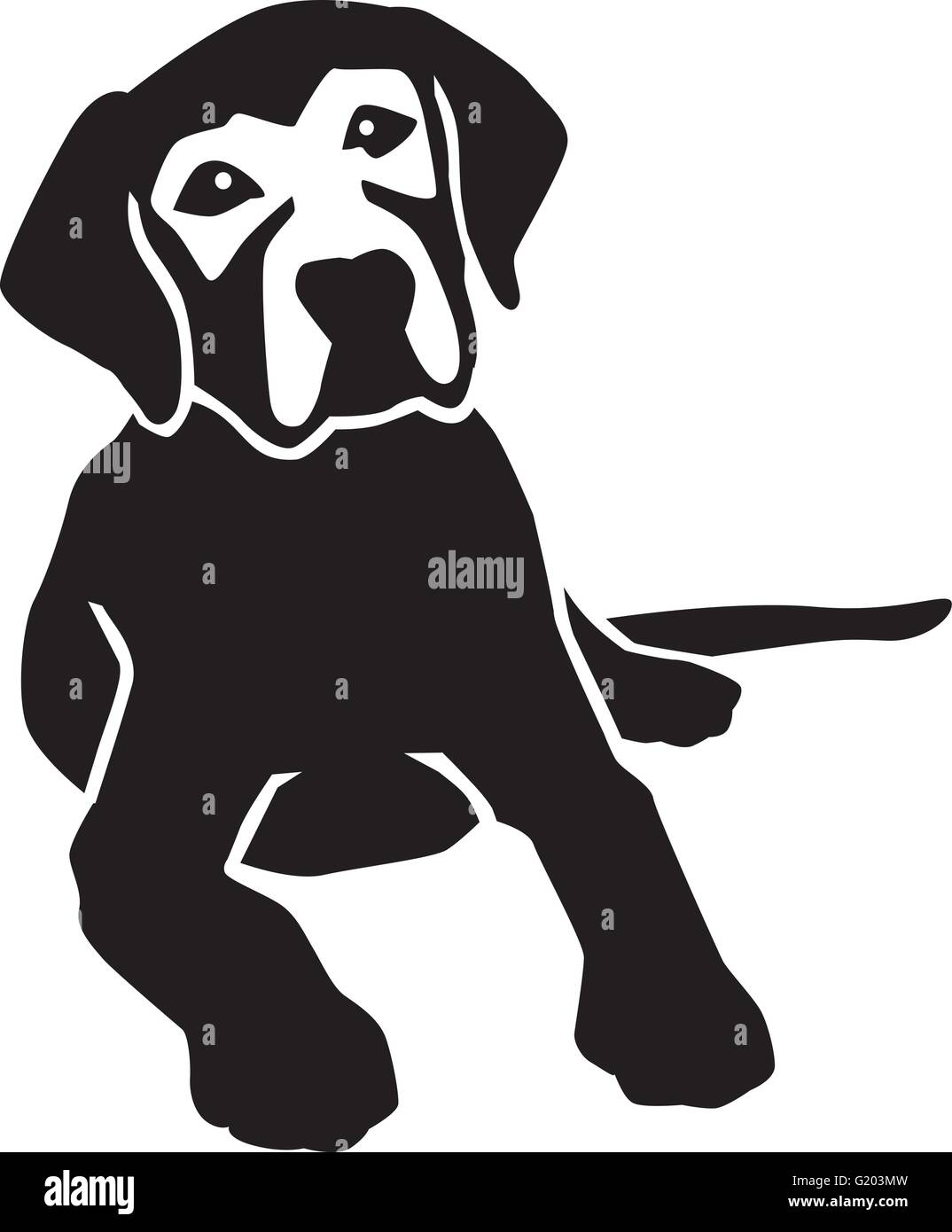 Lying labrador retriever Stock Vector Image & Art - Alamy