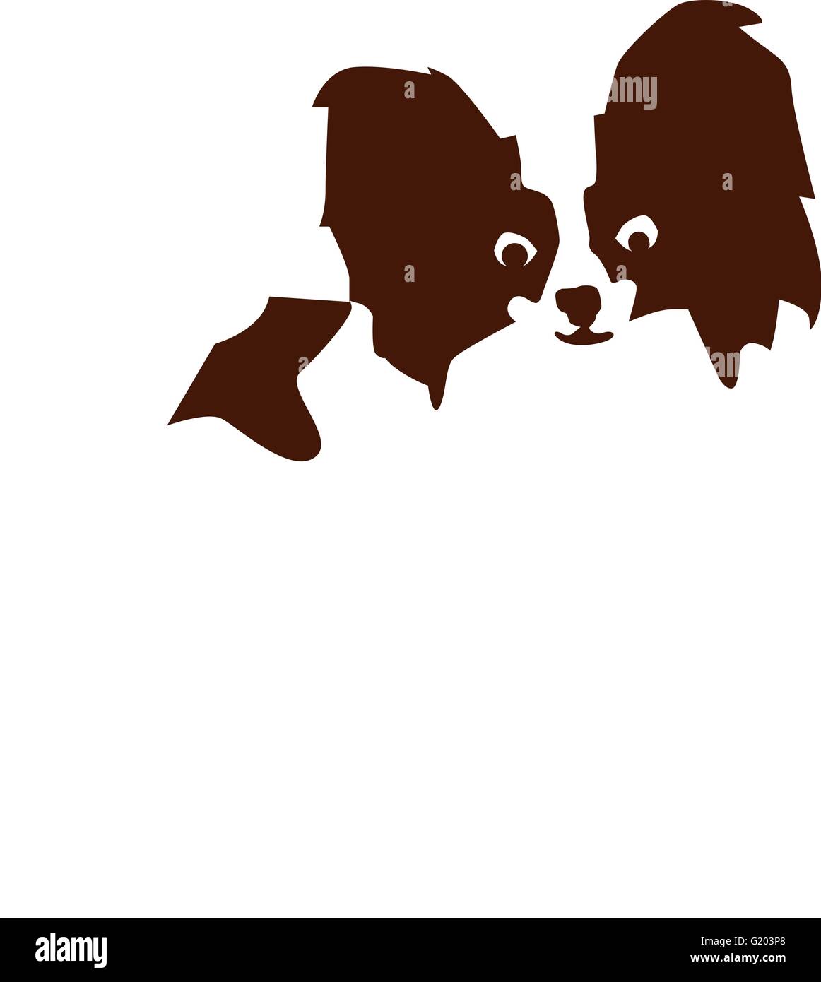 Papillon silhouette Stock Vector Images - Alamy