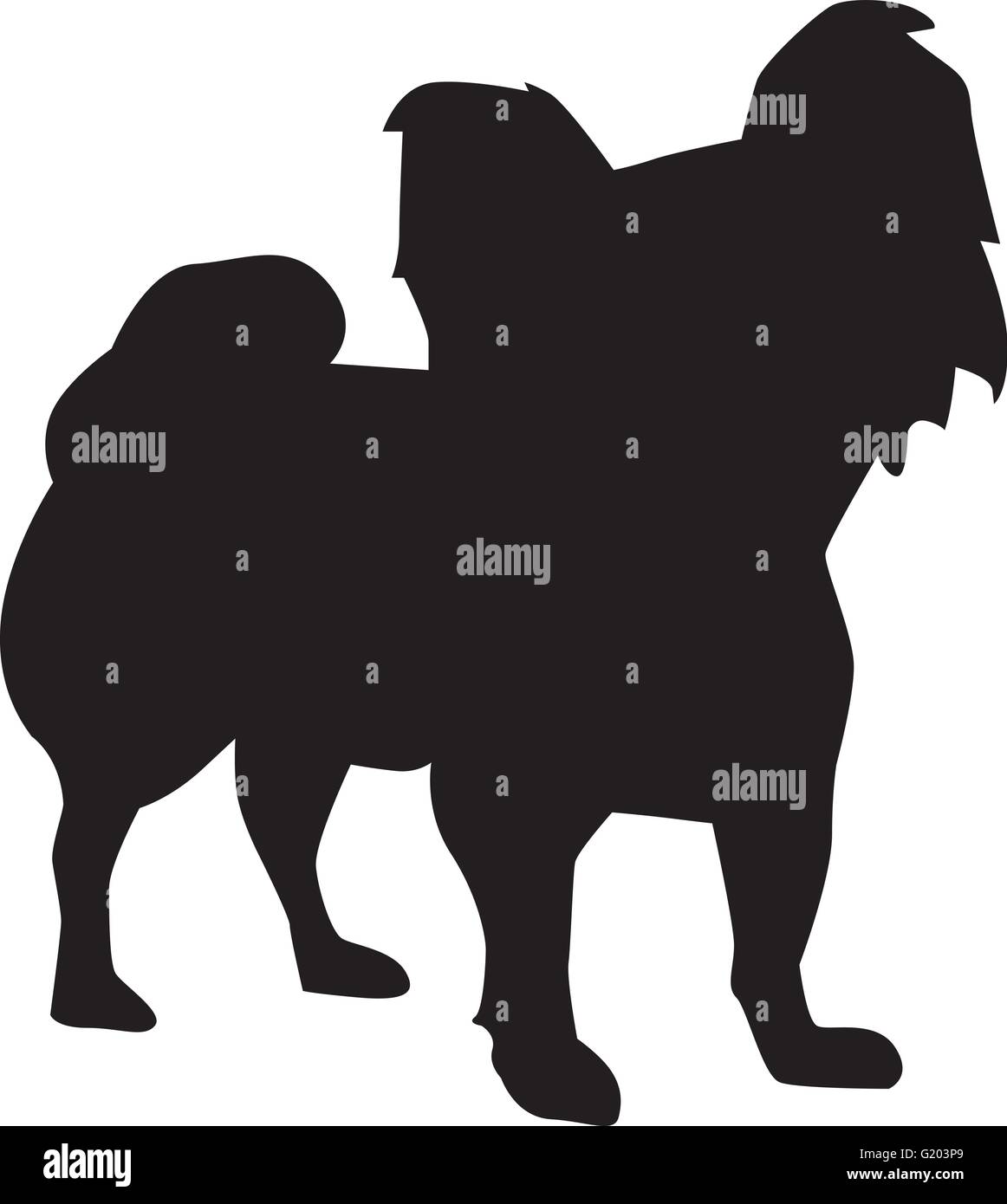 Papillon silhouette Stock Vector Images - Alamy
