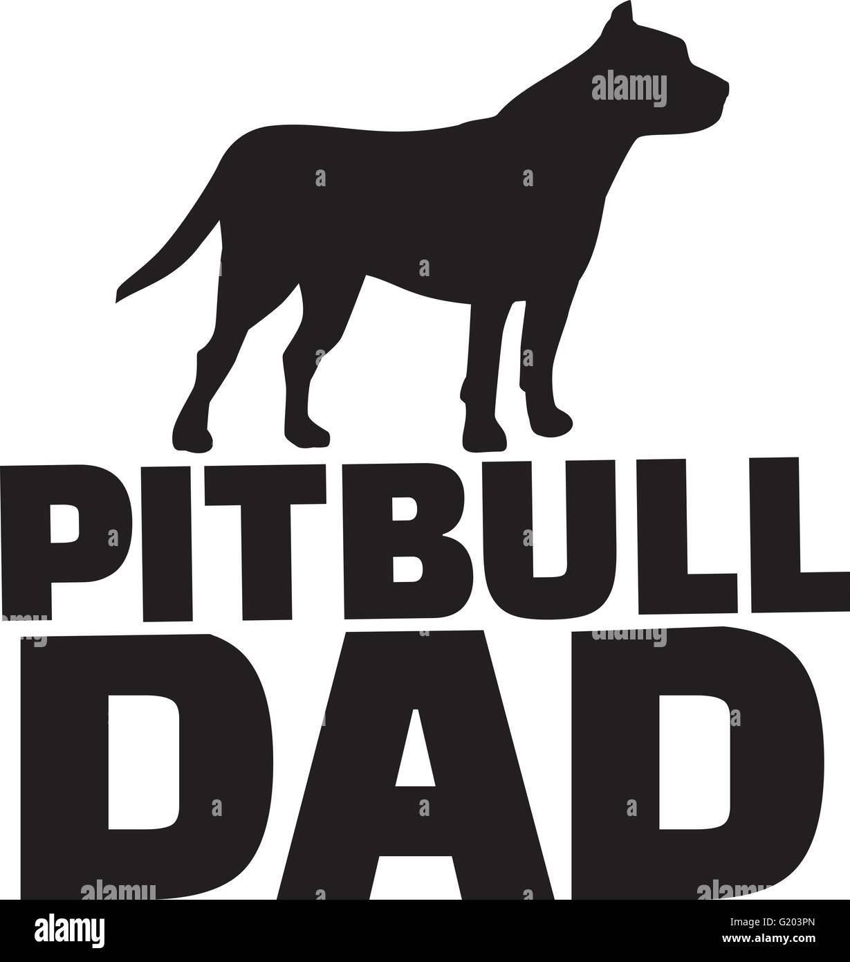 Pit bull dad Stock Vector Image & Art - Alamy