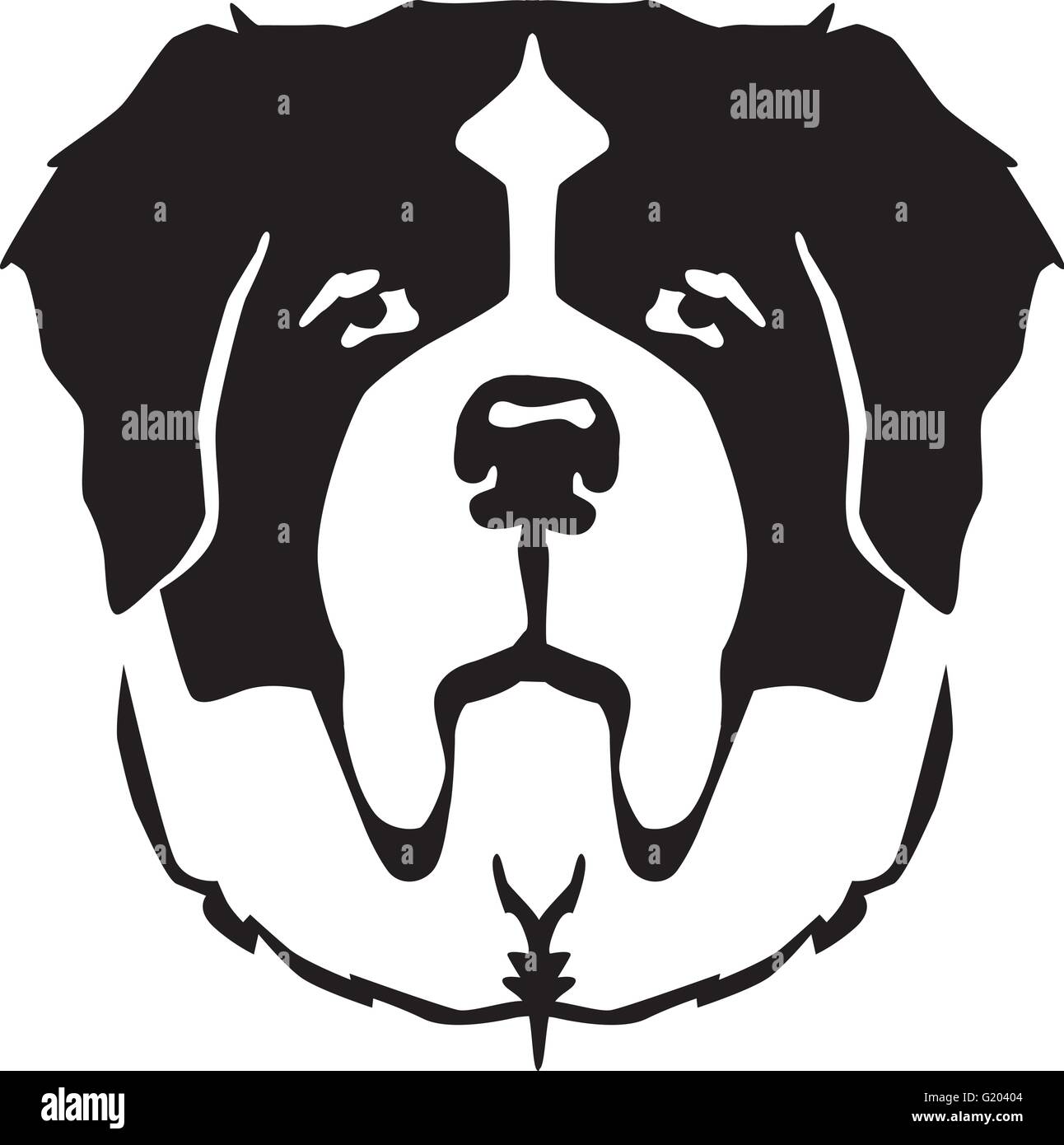 St Bernard dog head Stock Vector Image & Art - Alamy